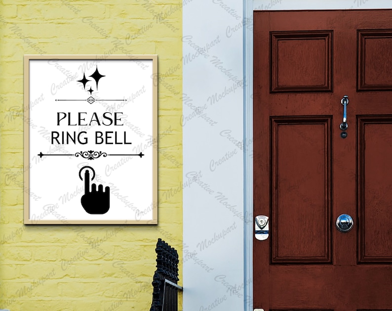 Please Ring Bell Sign Door Sign Printable Pack Ring Bell for - Etsy