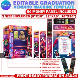 Canva Graduation Vending Machine Template, 2025 Graduation Gift ...