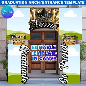 Graduation Entrance Arch Design Canva Template Bundle, Graduation Arch ...