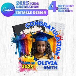 Kids Graduation Design Template, Grad Flyer, T-shirt Design, Grad Fan ...