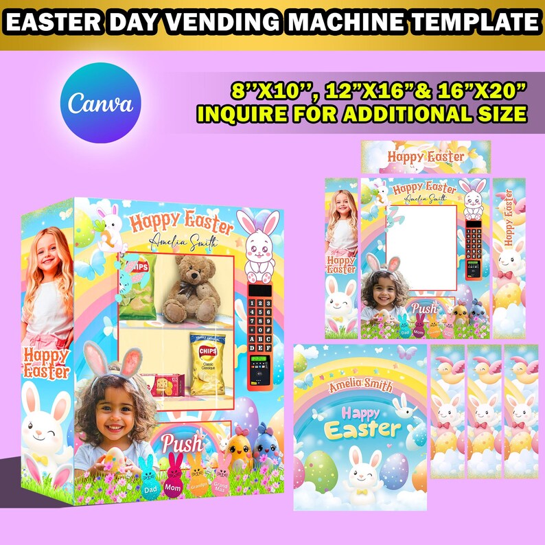 10x Editable Canva Easter Vending Machine Bundle Template, 2025 Senior ...