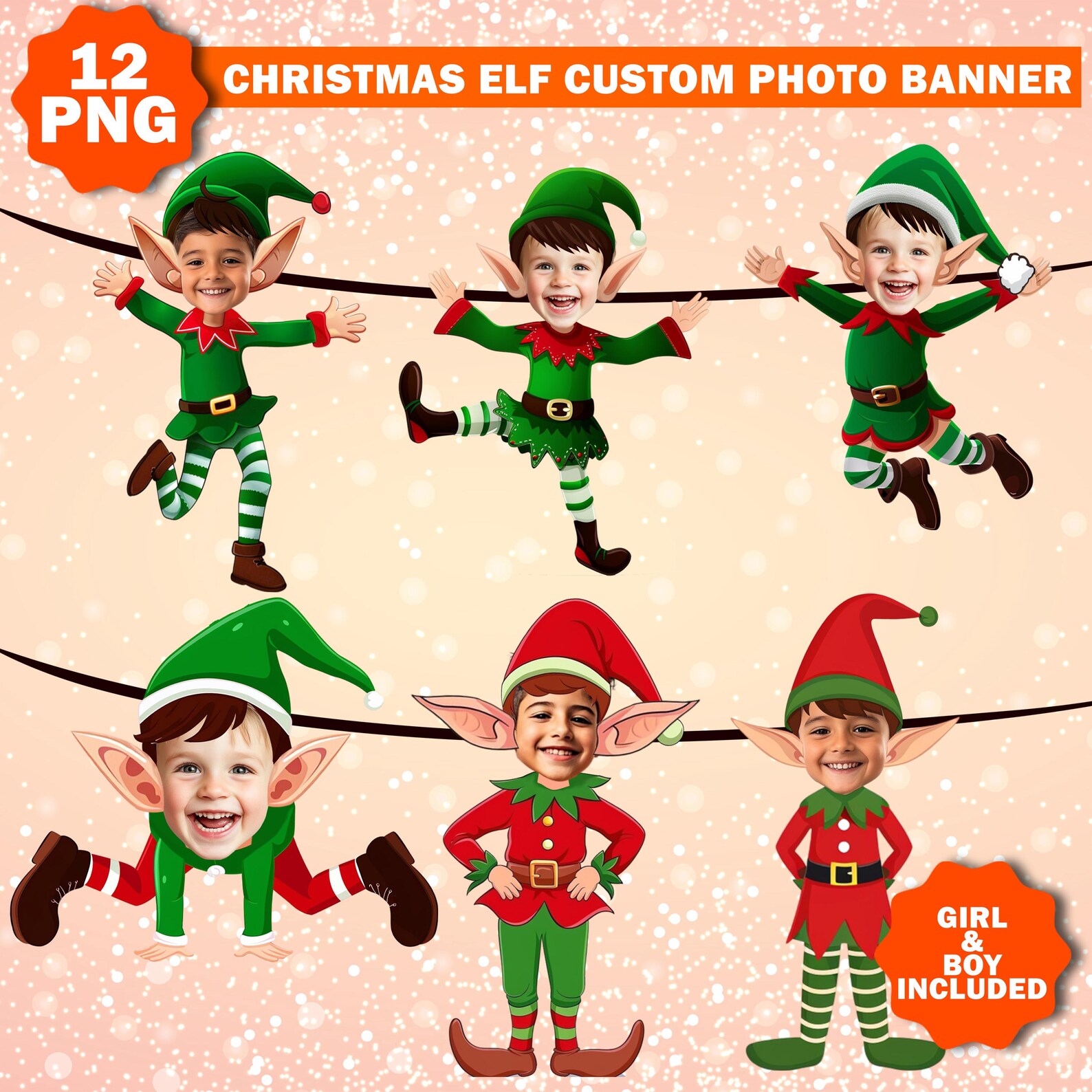 Add Your Own Custom Photo Face Banner, DIY Elf Yourself Photo Banner ...