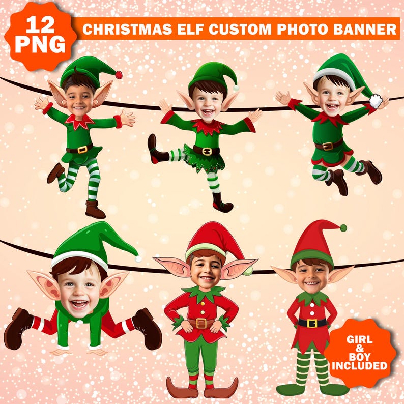 Add Your Own Custom Photo Face Banner, DIY Elf Yourself Photo Banner ...