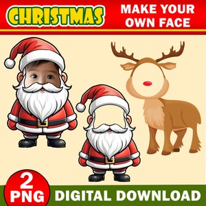 Reindeer Photo Booth Face - Etsy