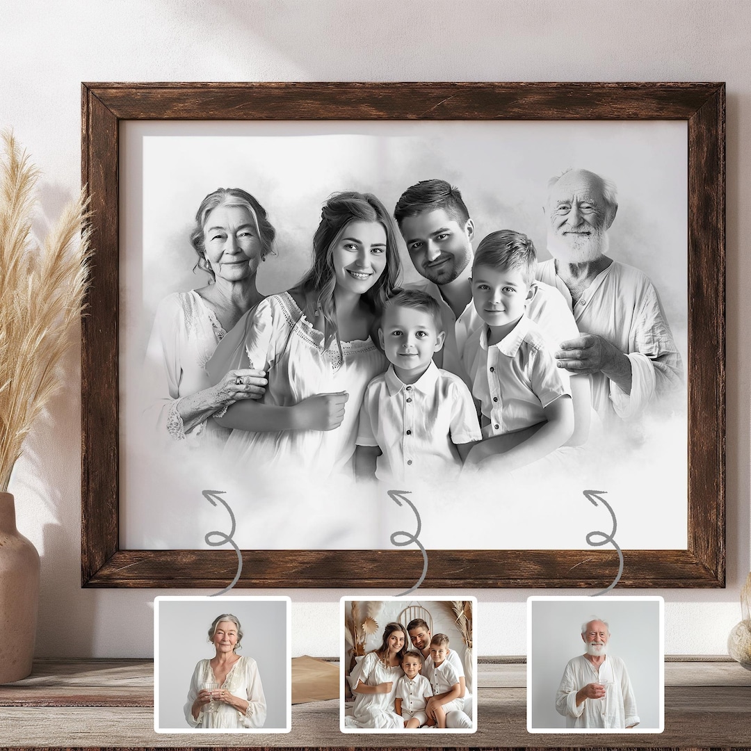 Add Deceased Loved Person to Photo, Custom Memorial Portrait Include ...