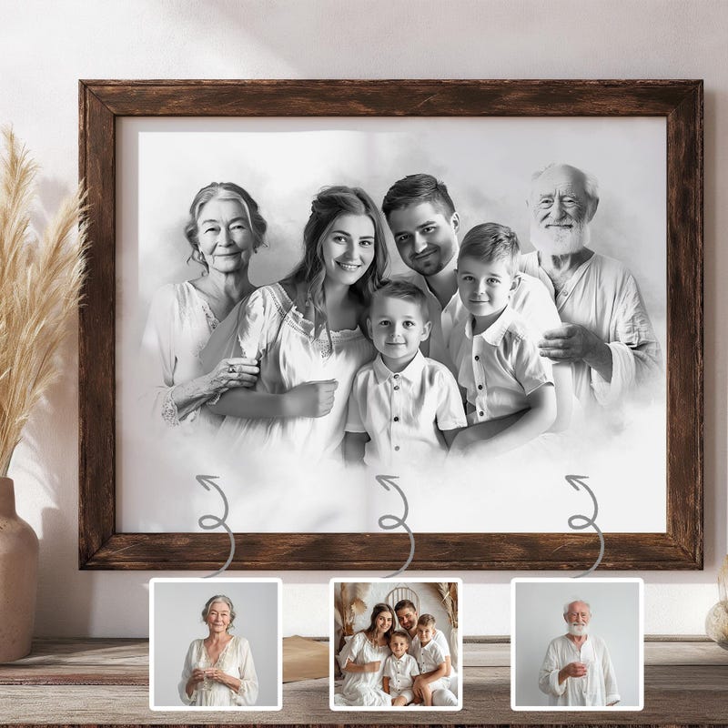 Family Portrait With Passed Loved One - Etsy