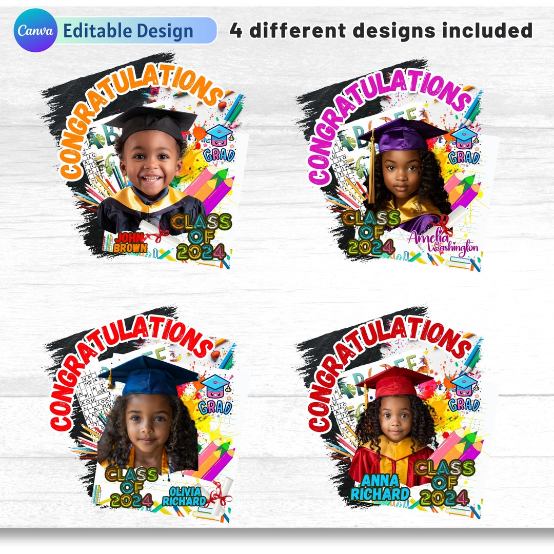 Class of 2024 Kids Graduation Template, Digital Download, Grad Flyer, T ...