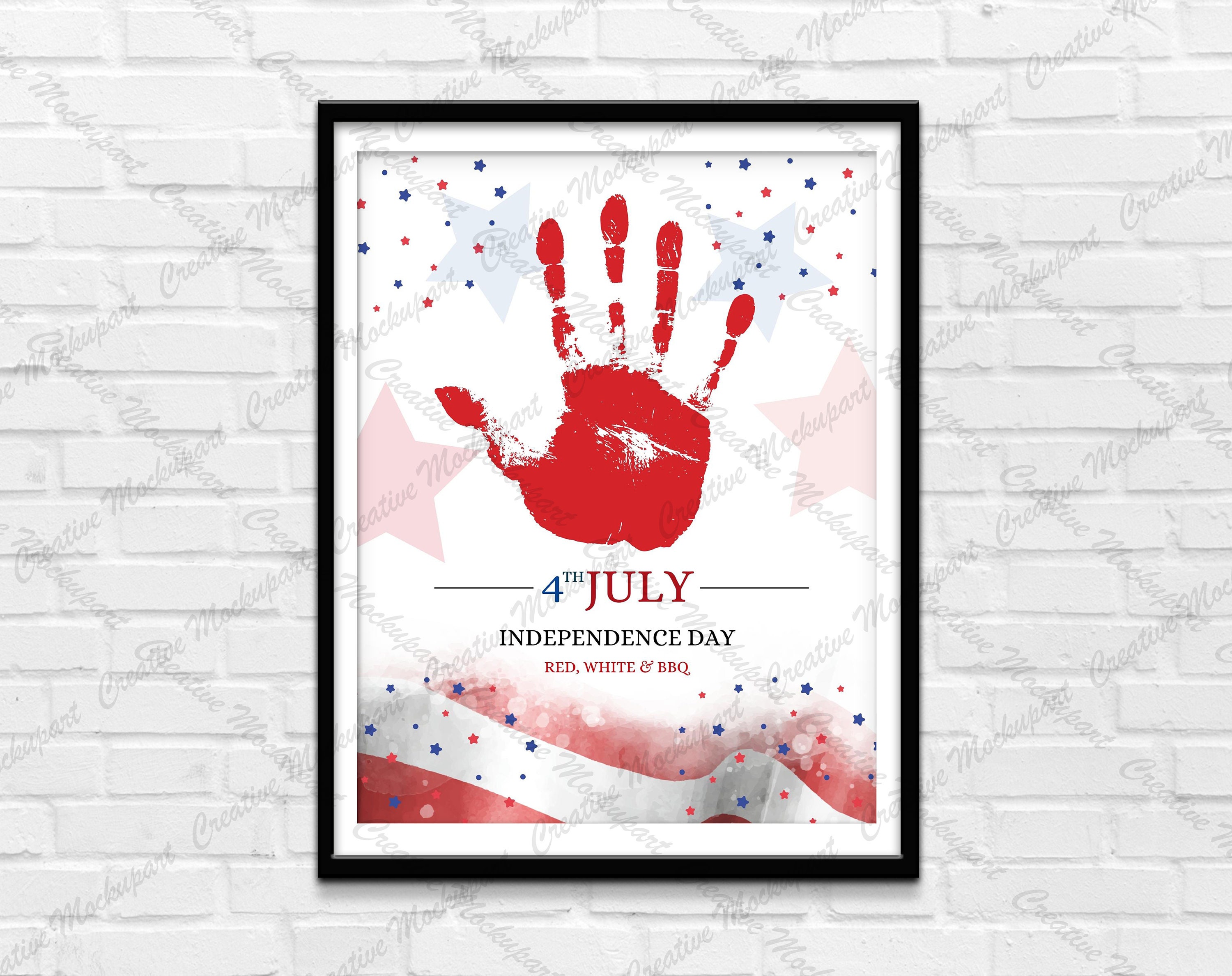 4th of July Independence Day Handprint Craft Kids Footprint - Etsy