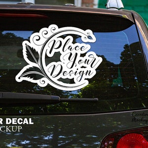 16 Car Canva Sticker Mockup Bundle | Vinyl Decal Mockup, Car Decal ...