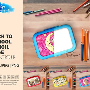 Back to School Pencil Case Mockup for Dye Sublimation Insert Customized ...