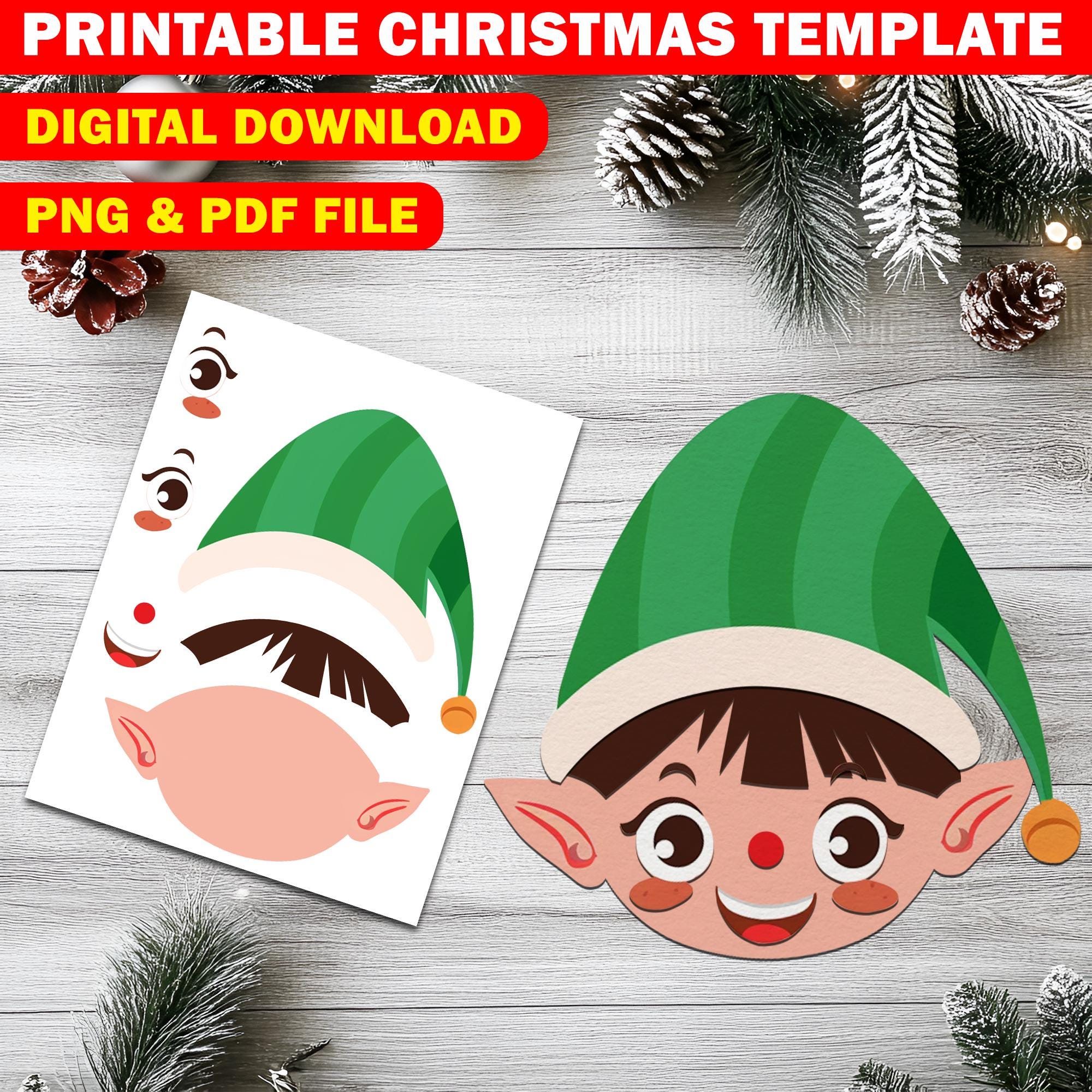 Make A Elf Printable Craft for Kids| Christmas Winter Kids Activity ...