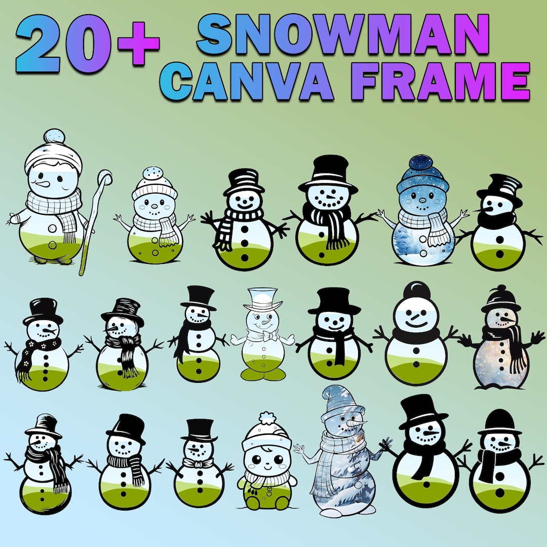 DIY Canva Christmas Snowman Design Drag & Drop to Make Your Own Custom ...