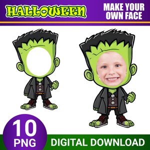 10x Halloween Add Your Own Zombie Photo Picture PNG Bundle, Zombie ...