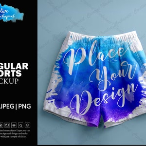 Regular Shorts Mockup | Change Background, Add Your Own Design via ...