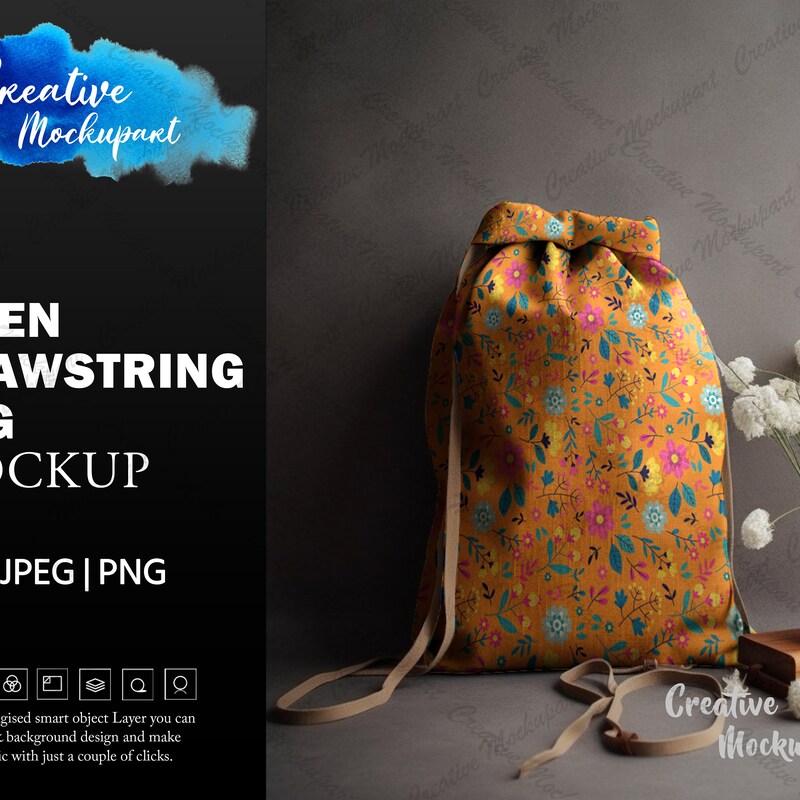 Linen Drawstring Bag - Etsy