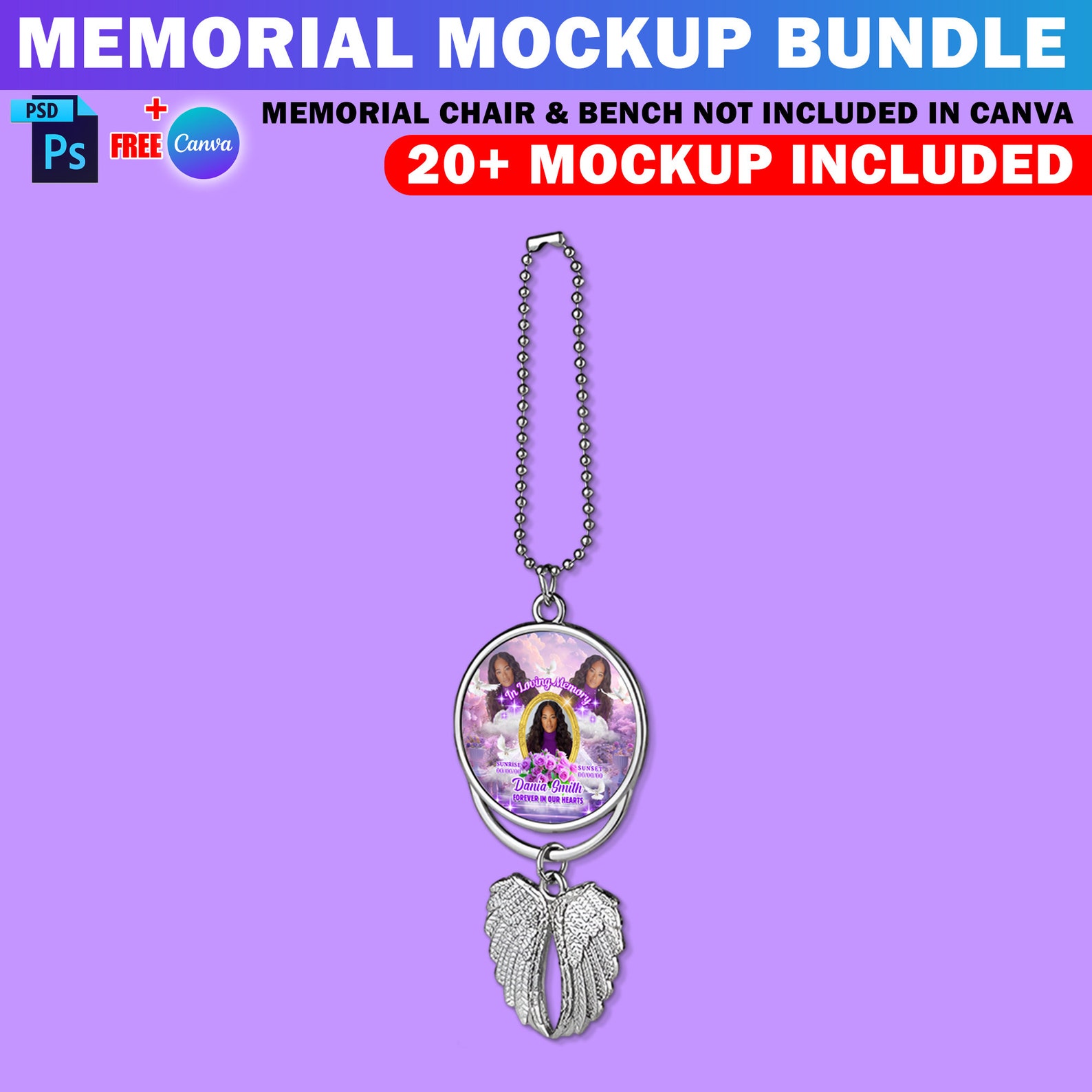 Memorial Mockup Bundle, Memorial T Shirt, Pendant, Pillow, Grave ...
