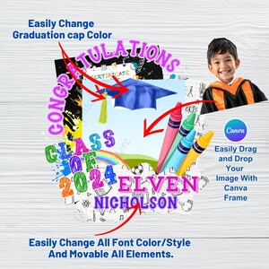 Kids Graduation Sublimation Design Template, Grad Flyer, T-shirt Design ...