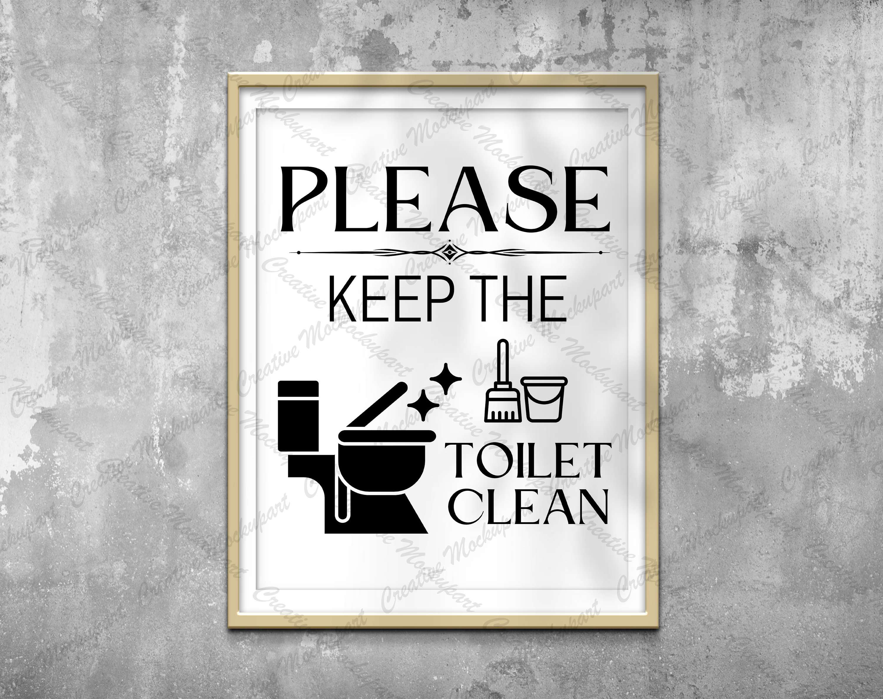 Please Keep the Toilet Clean Sign - Etsy