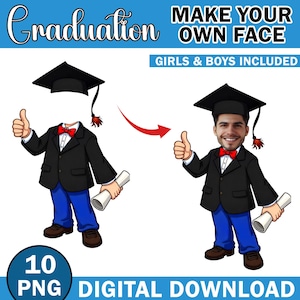 DIY Graduate Yourself PNG, Graduation Add Your Own Photo Face, Grad ...