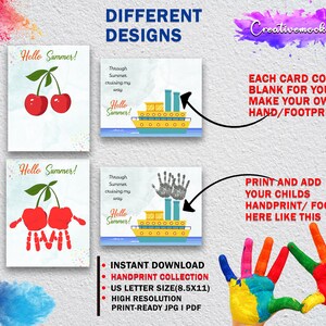 Summer Handprint Craft Bundle | Printable Summer Classroom Kids ...