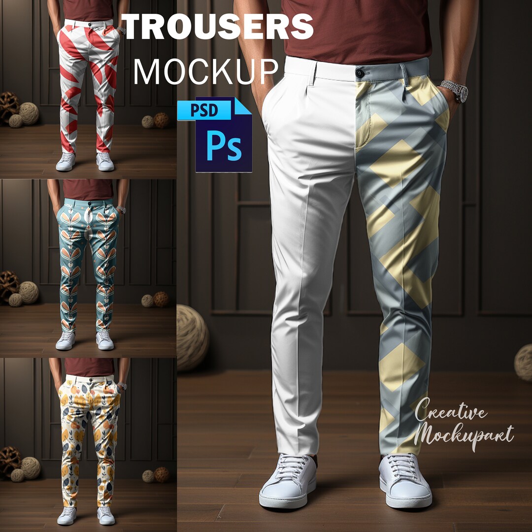 Formal Male Trousers Mockup Trousers Mockup Formal Pant Mockup Insert ...