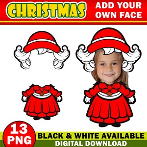 13x Christmas Add Your Own Photo Picture PNG MEGA Bundle, Santa Elf ...