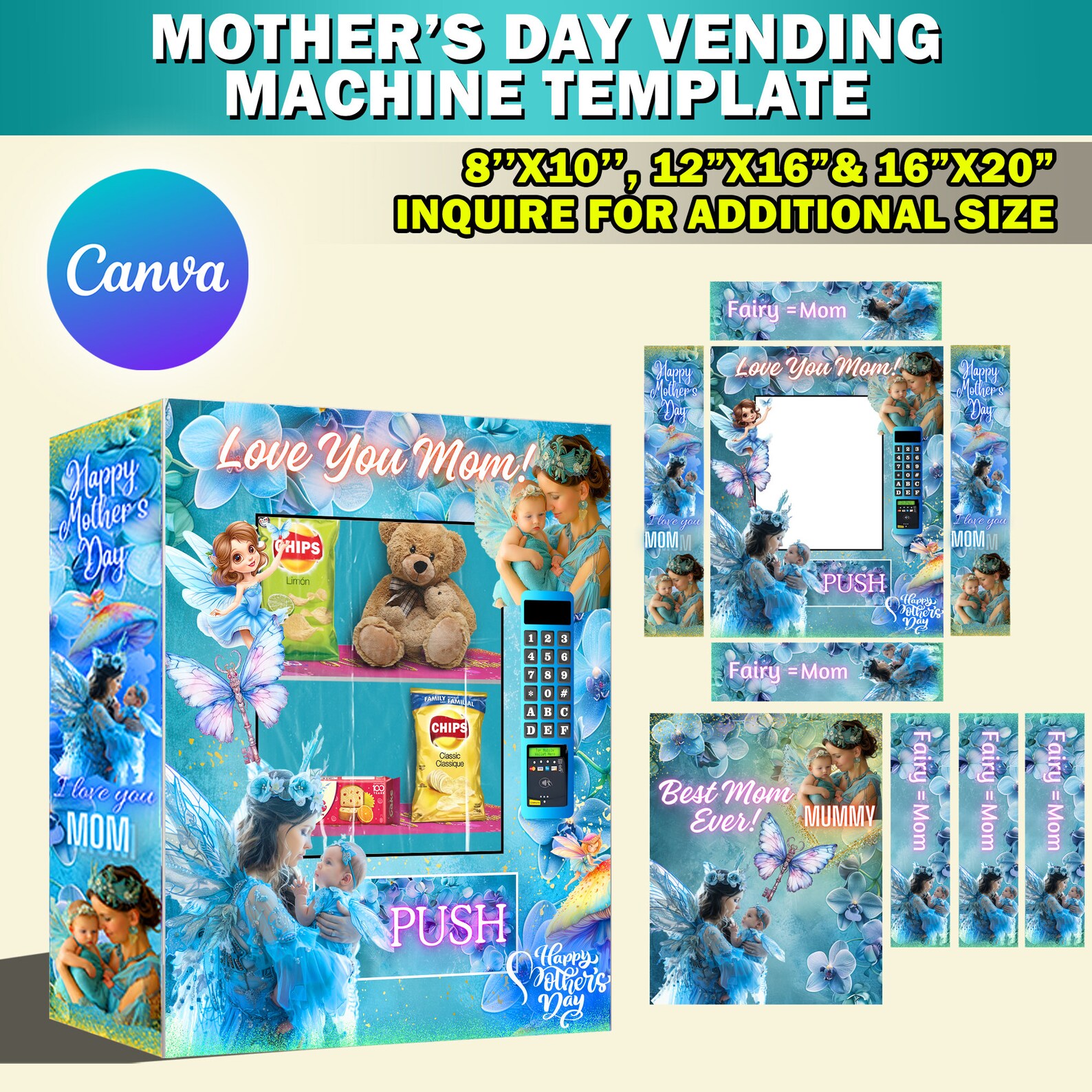 Mother's Day Vending Machine Template, Fairy Theme Vending Machine ...
