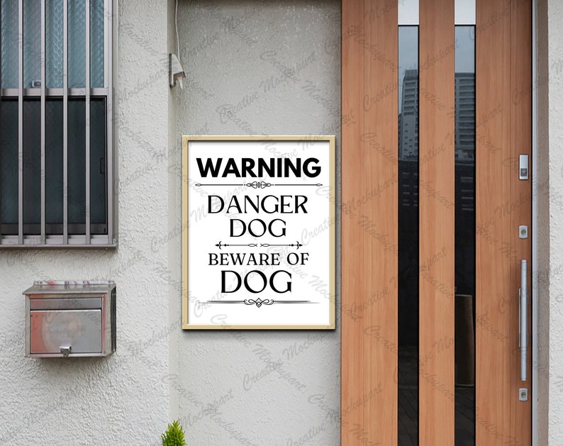 Danger Dog Sign Printable Pack, Dangerous Dog Leave Parcel Outside ...