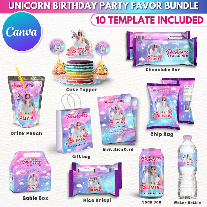 Unicorn Custom Chips Bags - Etsy