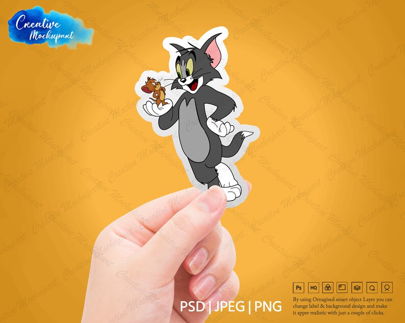 Hand Holding Sticker Mockup Decal Mockup Cute Sticker - Etsy