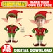 12x Christmas Add Your Own Elf Photo Face, DIY Elf Yourself PNG Bundle ...