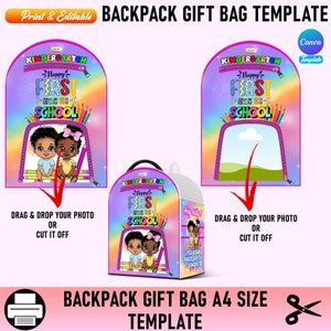 Backpack Gift Box Design, First Day of School Gift Book Bag Gift Box ...