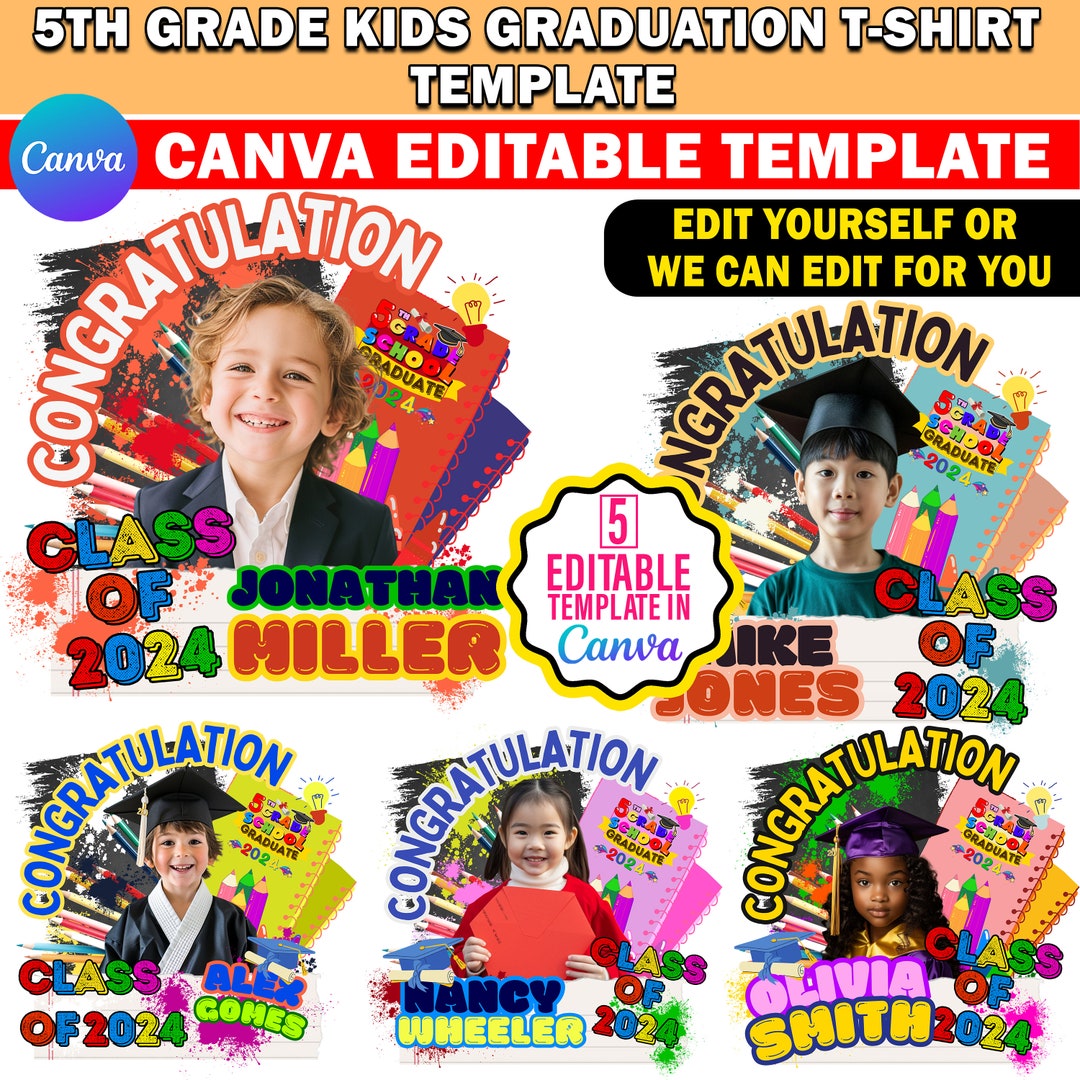 5th Garde Graduation Template, Grad Flyer, T-shirt Design, Grad Fan ...