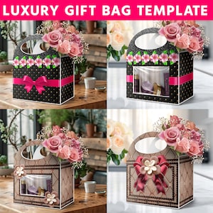 Canva Editable 8.5x11 Luxury Handbag Gift Box Design Template Bundle ...