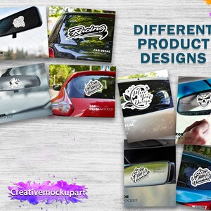 16 Car Canva Sticker Mockup Bundle | Vinyl Decal Mockup, Car Decal ...