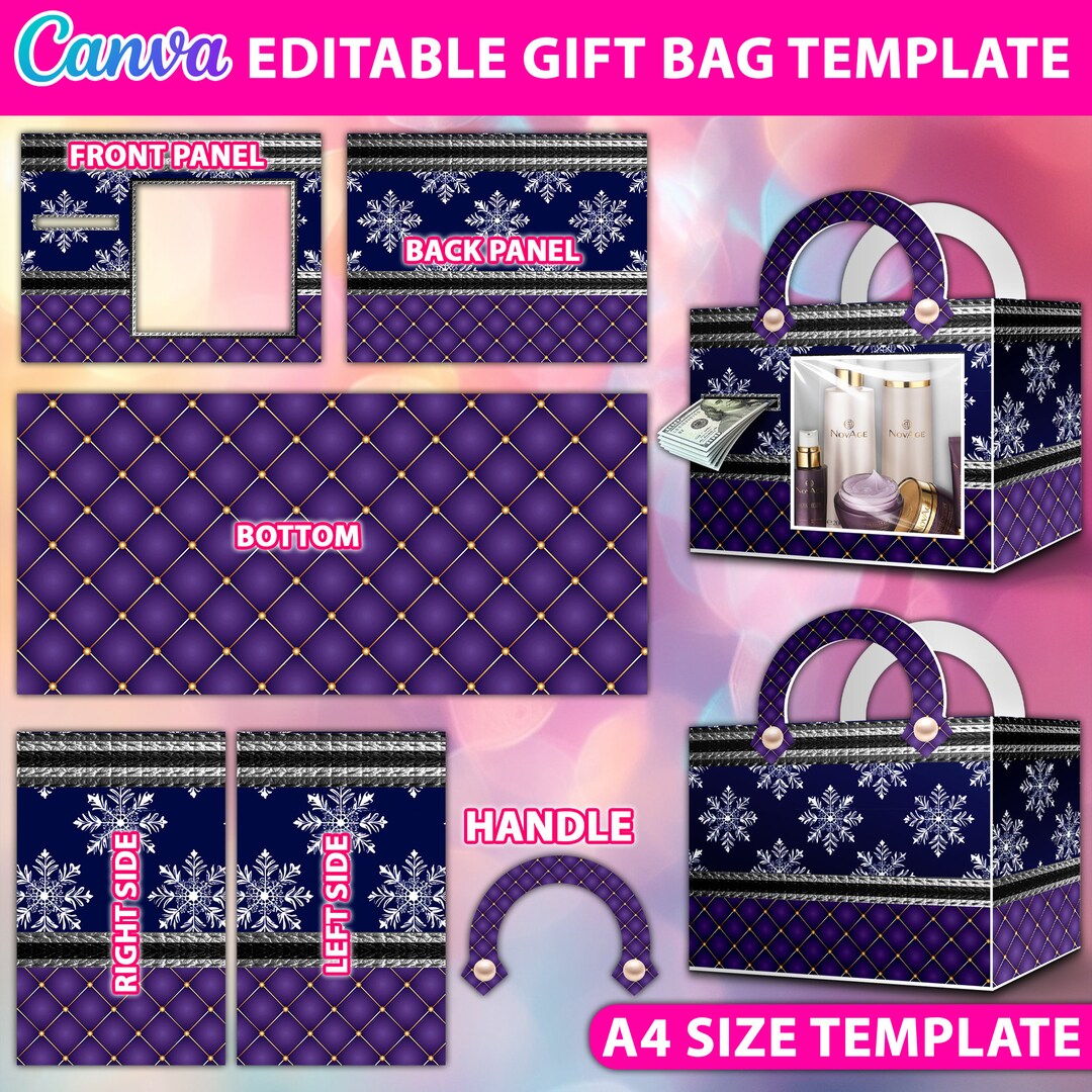 DIY Purse Design, Designer Handbag Gift Box Template, Luxury Handbag ...