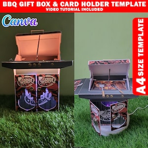 BBQ Grill Gift Box A Gift Card Holder Design Template, Foam Board ...
