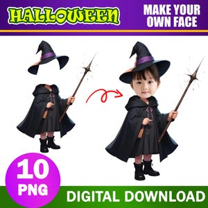 10x Halloween Add Your Own Witch & Vampire Photo Picture PNG Bundle ...