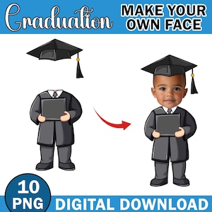 DIY Kindergarten Graduate Yourself PNG, Graduation Add Your Own Photo ...
