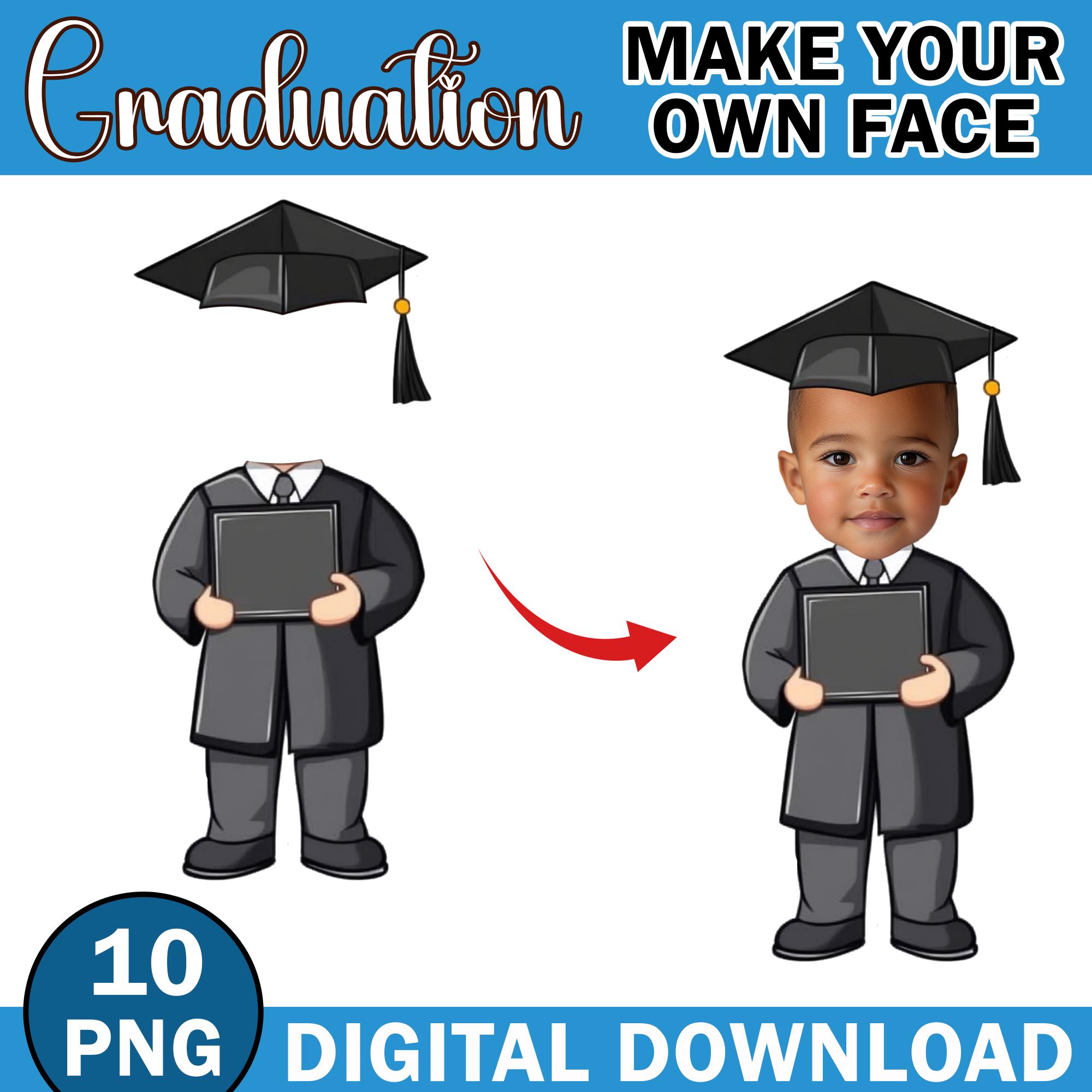 DIY Kindergarten Graduate Yourself PNG, Graduation Add Your Own Photo ...