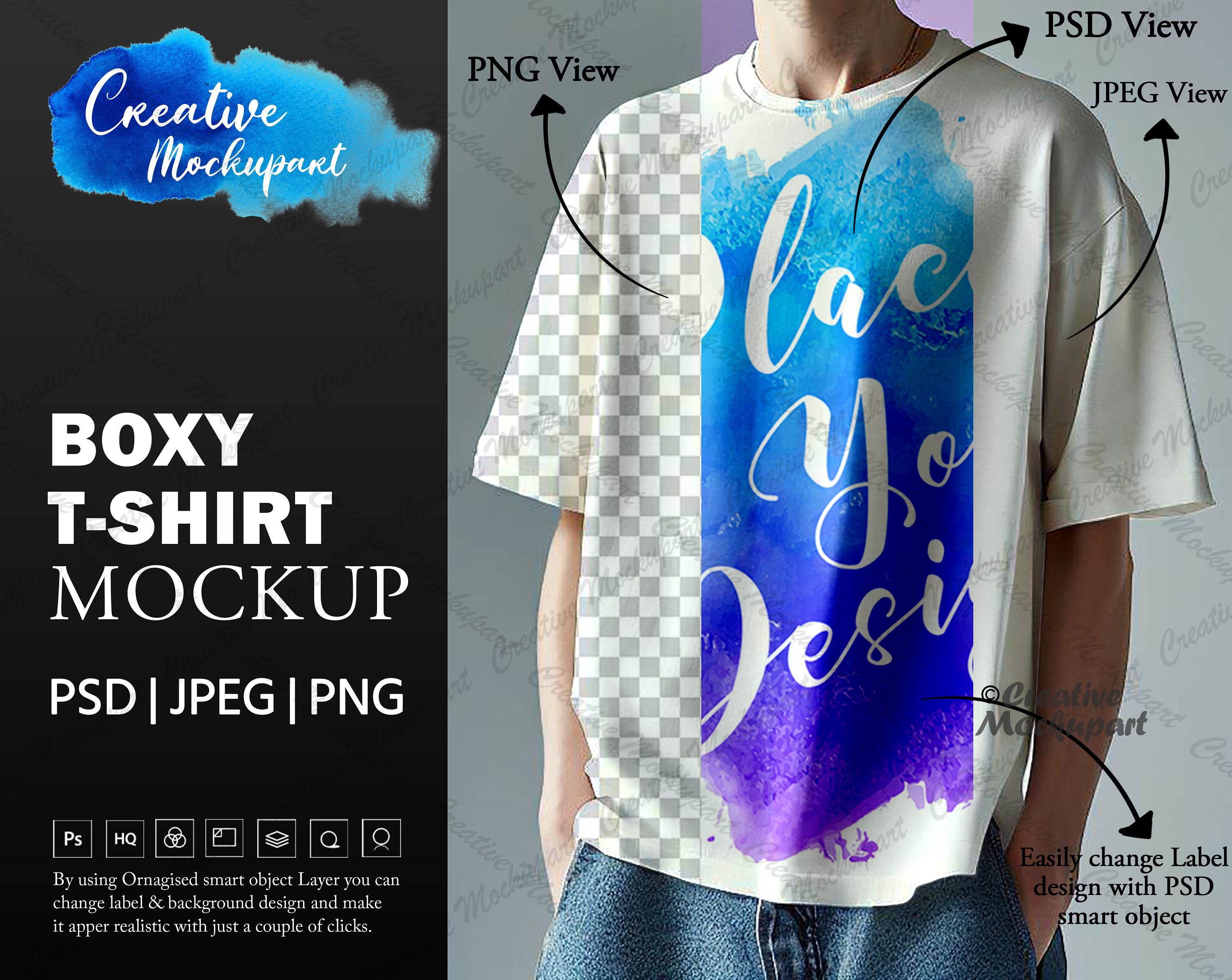 Boxy T-shirt Mockup Boxy Boho Tee Oversized Tops Mockup - Etsy