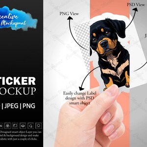 Hand Holding Sticker Mockup, Finger Holding Sticker PNG, Photoshop ...
