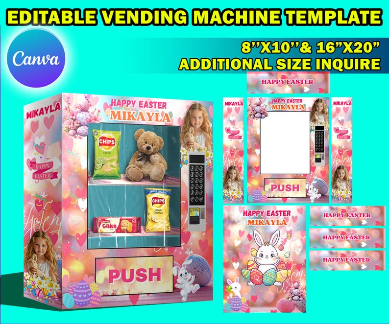 10x Editable Canva Easter Vending Machine Bundle Template, 2025 Senior ...