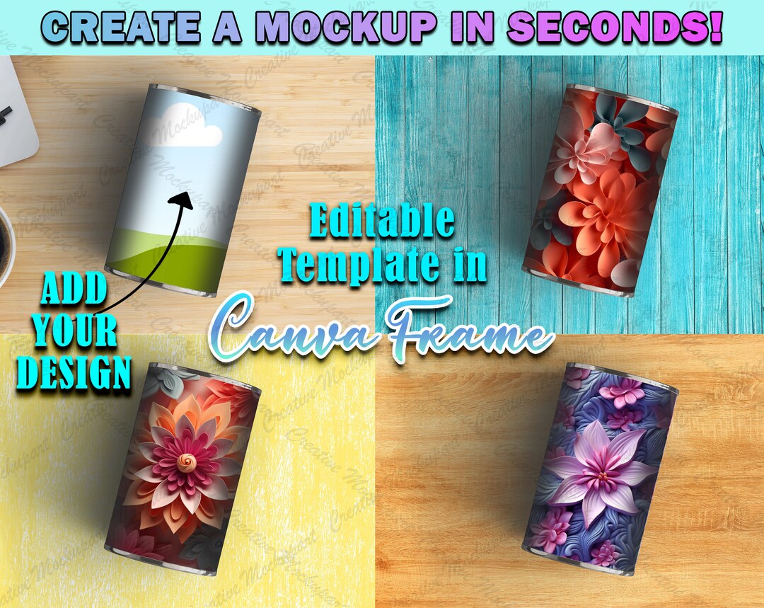 Canva Frame Potato Chips Can Mockup Chip Can Label Mockup for Canva ...