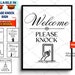 Please Knock Before Entering Sign Printable Pack Welcome - Etsy