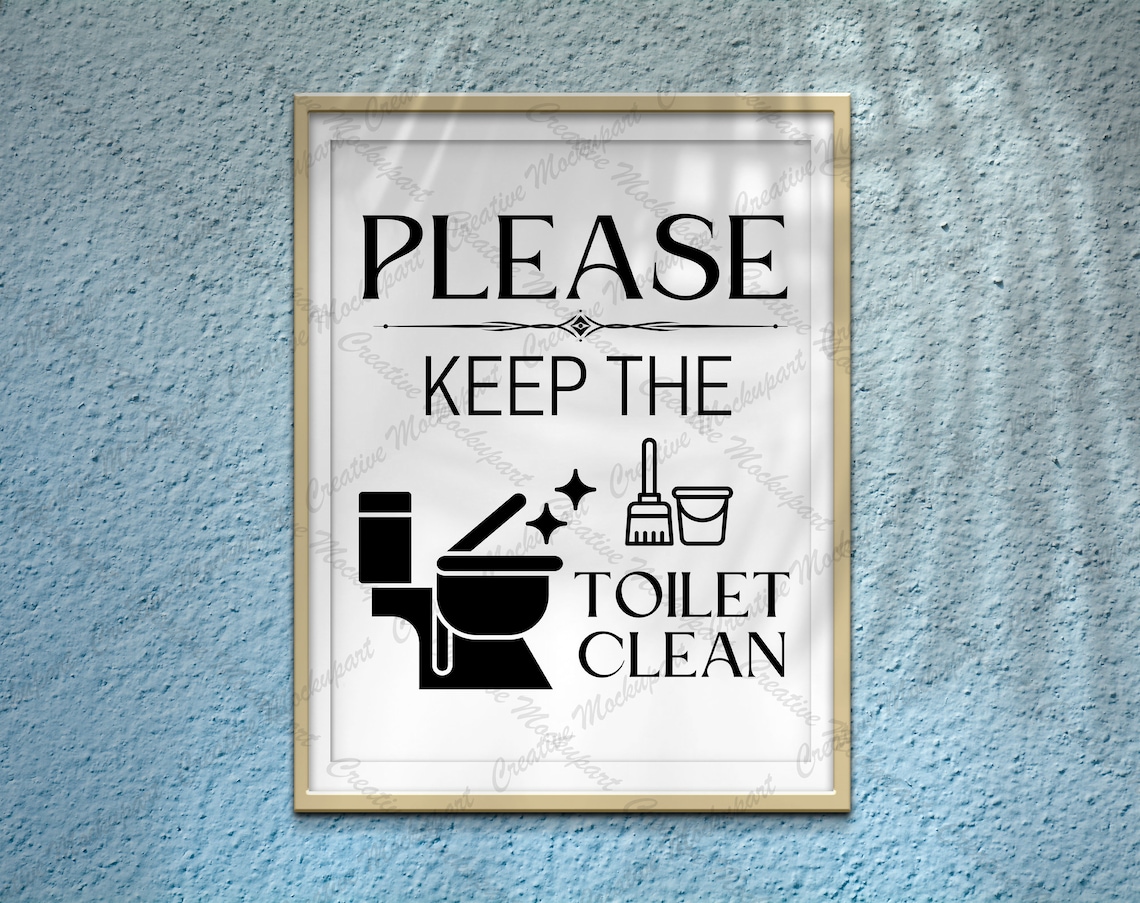 Please Keep the Toilet Clean Sign - Etsy Australia