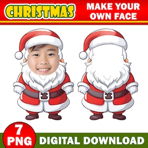 7 Christmas Add Your Own Photo Picture PNG Bundle, Santa Elf Reindeer ...