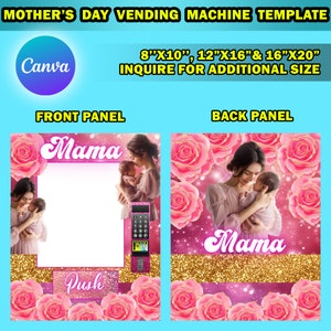 Mother's Day Vending Machine Template, Editable 8X10, 12x16 & 16x20 ...