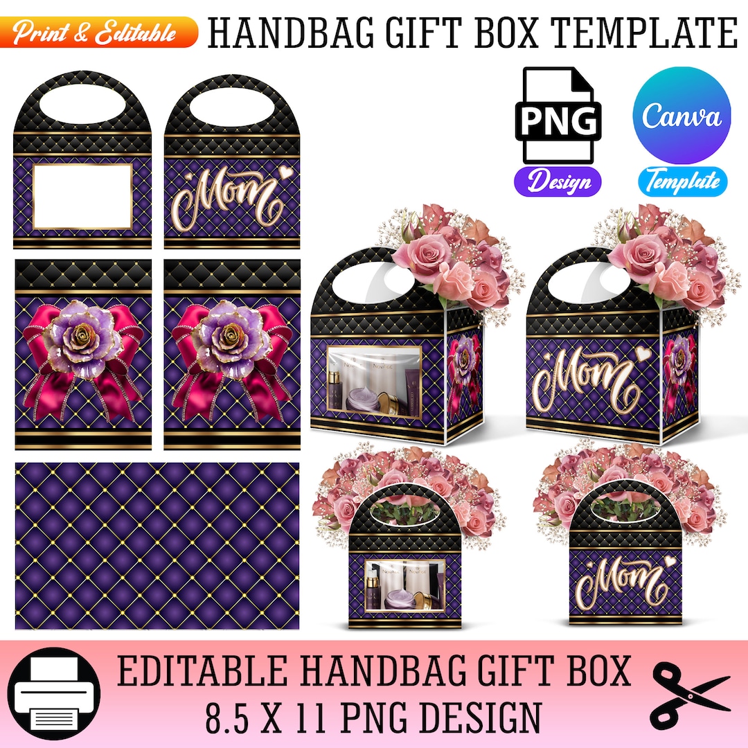 Canva Handbag Gift Box, Designer Handbag Gift Box, Luxury Handbag Gift ...