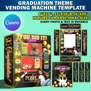 Canva Graduation Vending Machine Template, 2024 Senior DIY Graduation ...